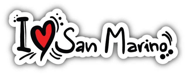 DOPASTICKER I Love San Marino Sticker Decal Phone Decal Water Bottle ...