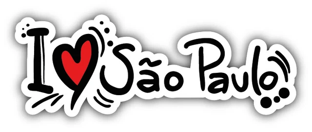 DOPASTICKER I Love Sao Paulo Brazil Car Sticker Phone Decal Water ...