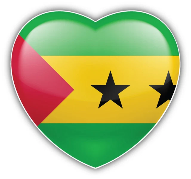 DOPASTICKER I Love Sao Tome And Principe Heart Flag Car Sticker Phone ...