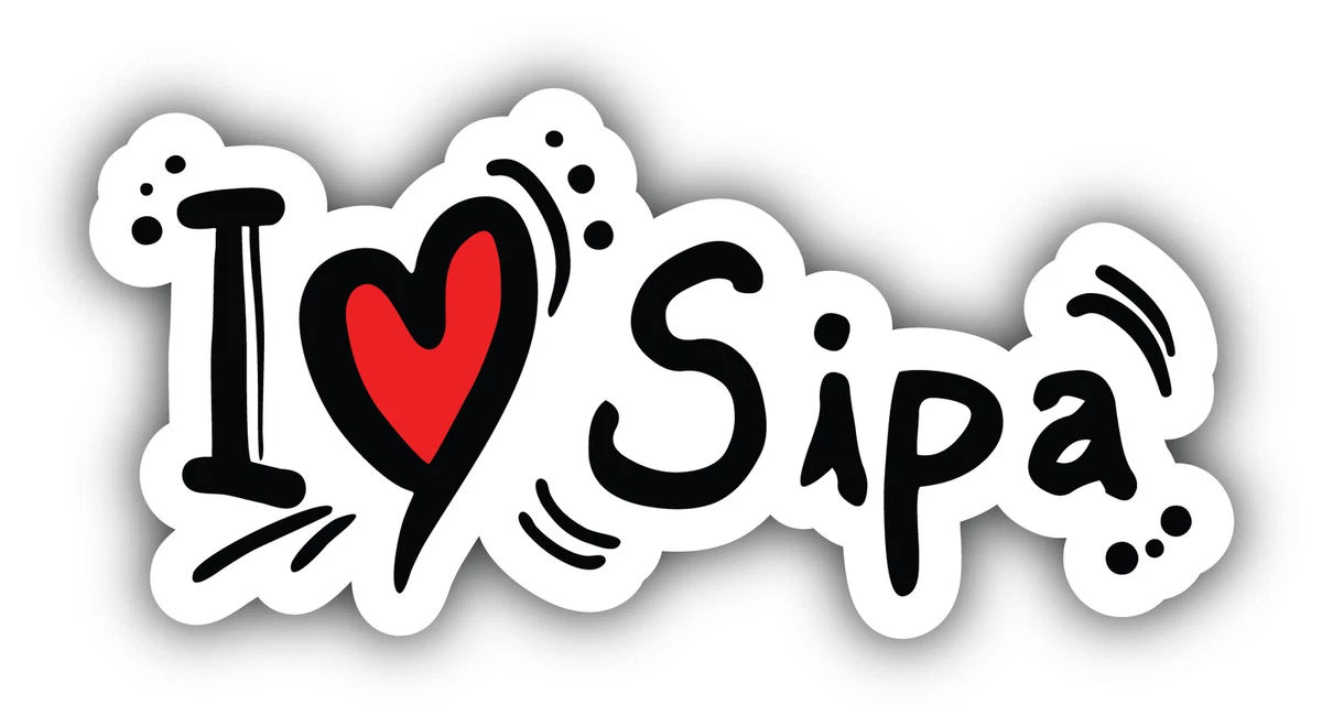 DOPASTICKER I Love Sipa Sticker Car Bumper Decal Gift You - Decorative ...