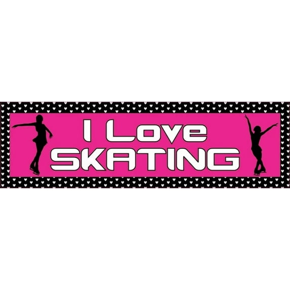 DOPASTICKER I Love Skating Sports Sticker Phone Sticker, Latop Sticker ...
