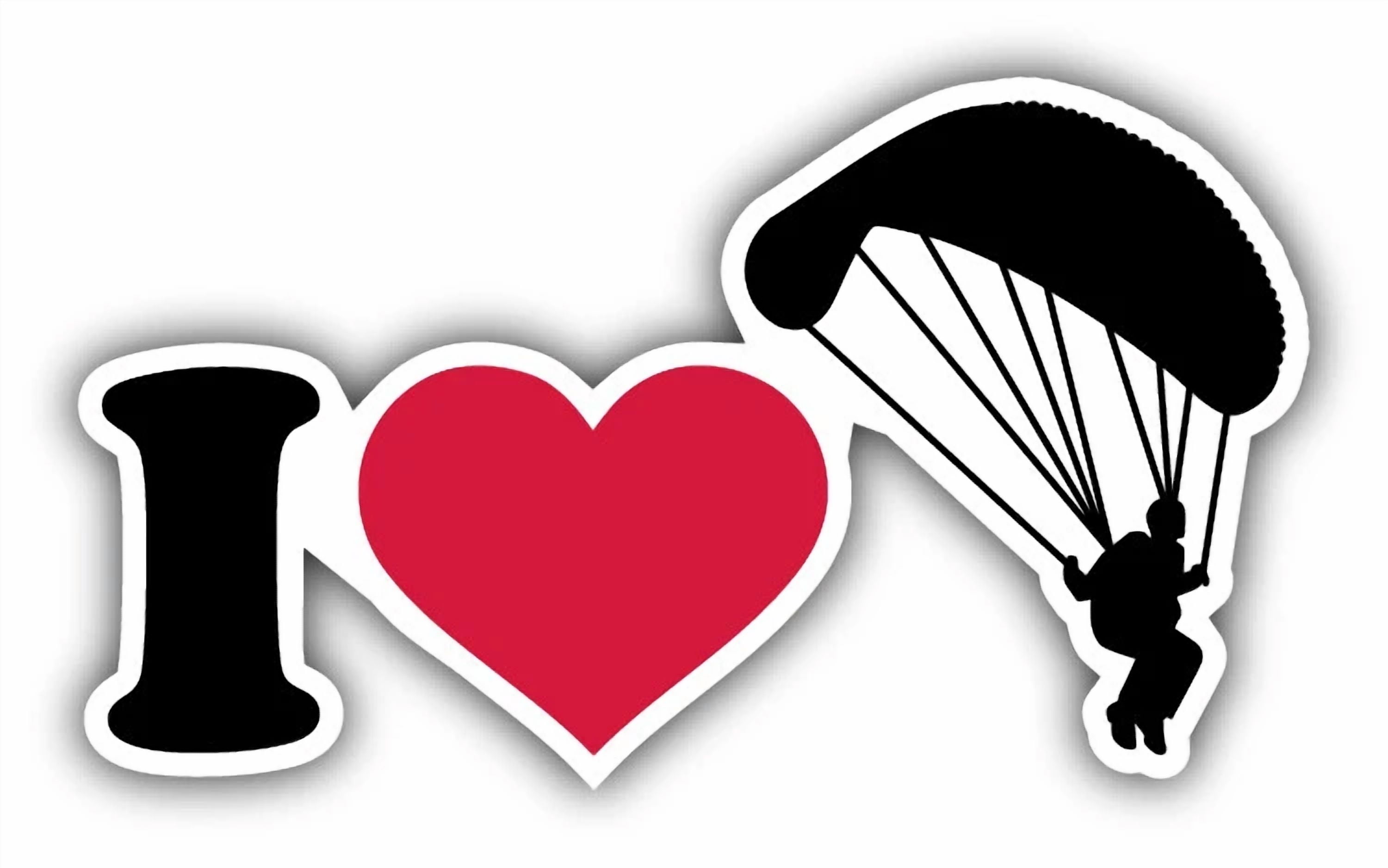 DOPASTICKER I Love Skydiving Car Bumper Sticker Decal Gift You ...