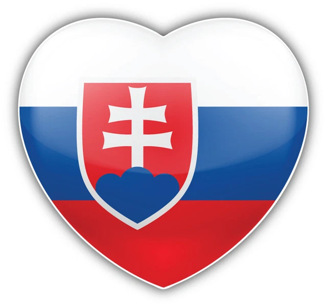 DOPASTICKER I Love Slovakia Heart Flag Car Sticker Phone Decal Water ...