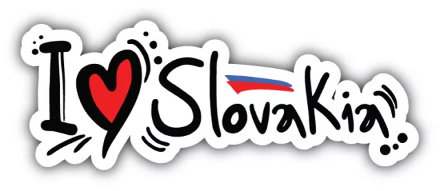 DOPASTICKER I Love Slovakia Sticker Decal Phone Decal Water Bottle ...