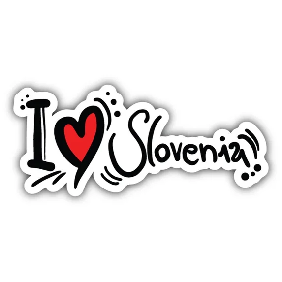 DOPASTICKER I Love Slovenia Car Sticker Phone Decal Water Bottle ...