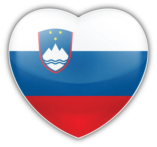 DOPASTICKER I Love Slovenia Heart Flag Car Sticker Phone Decal Water ...