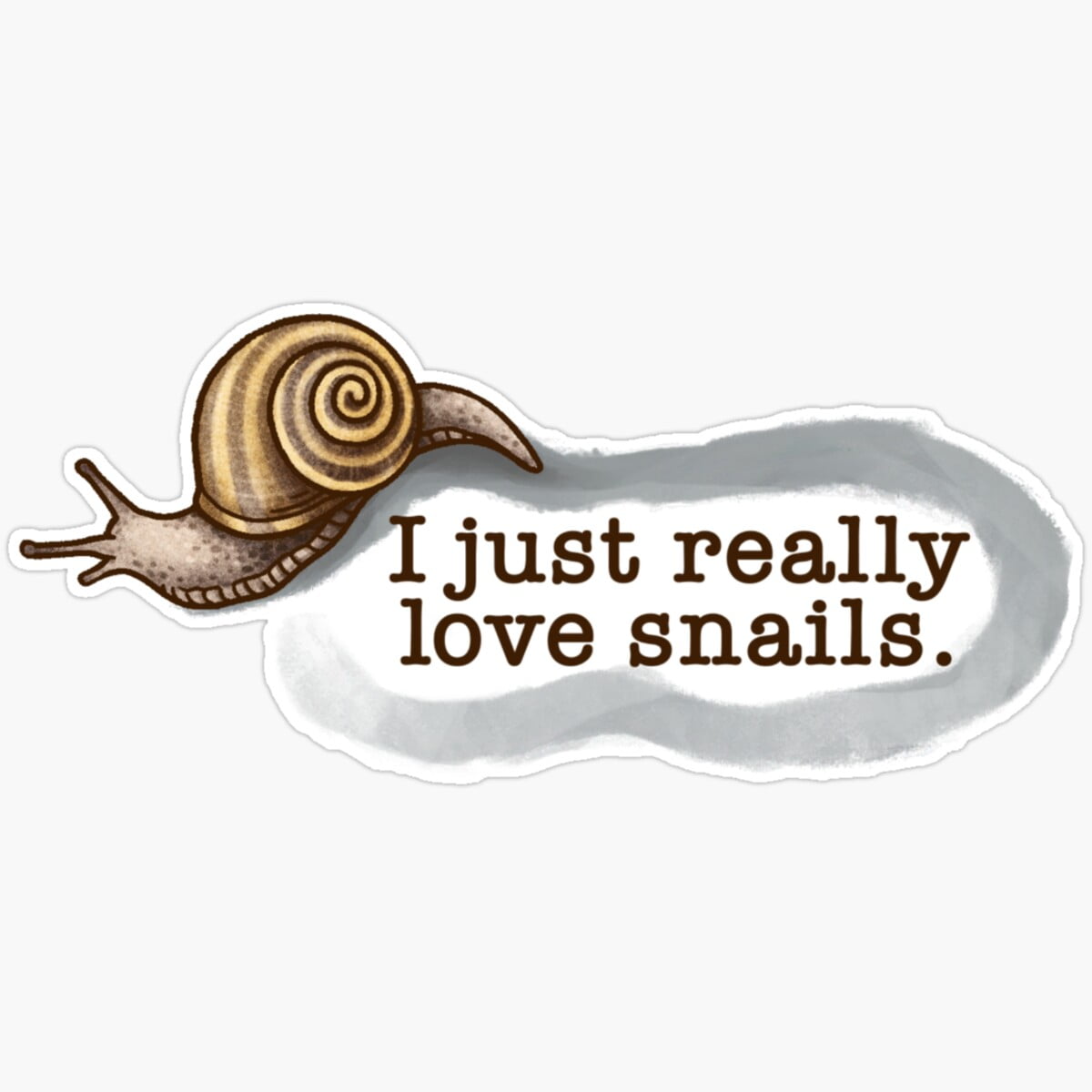 DOPASTICKER I Love Snails Cute Snail Slug Cottagecore Fairy Fairycore ...