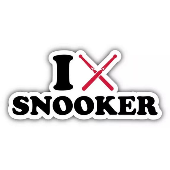 DOPASTICKER I Love Snooker Sticker Decal Phone Decal Water Bottle ...