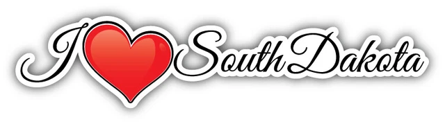 DOPASTICKER I Love South Dakota Usa Travel Car Sticker Phone Decal ...