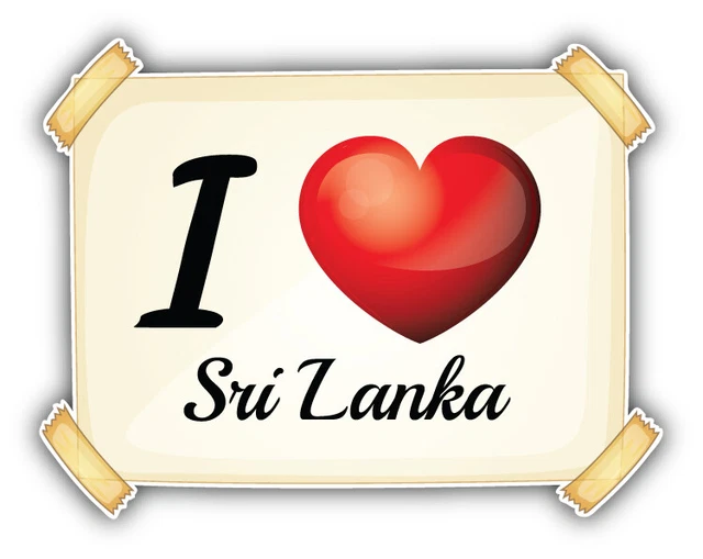 DOPASTICKER I Love Sri Lanka Label Car Sticker Phone Decal Water Bottle ...