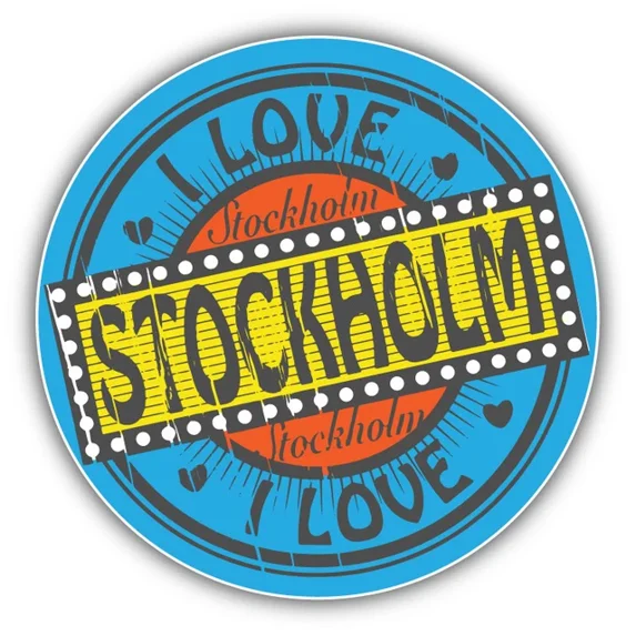 DOPASTICKER I Love Stockholm Sweden Travel Label Car Sticker Phone ...