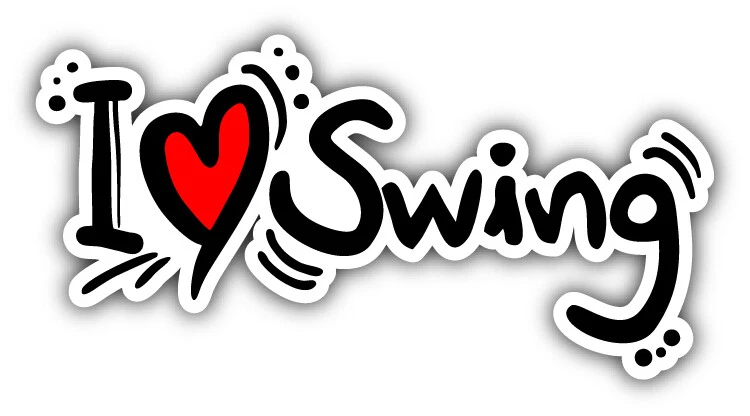DOPASTICKER I Love Swing Car Bumper Sticker Gift You - Decorative ...