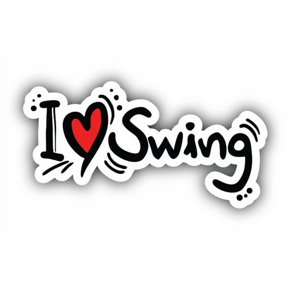 DOPASTICKER I Love Swing Sticker Decal Phone Decal Water Bottle ...