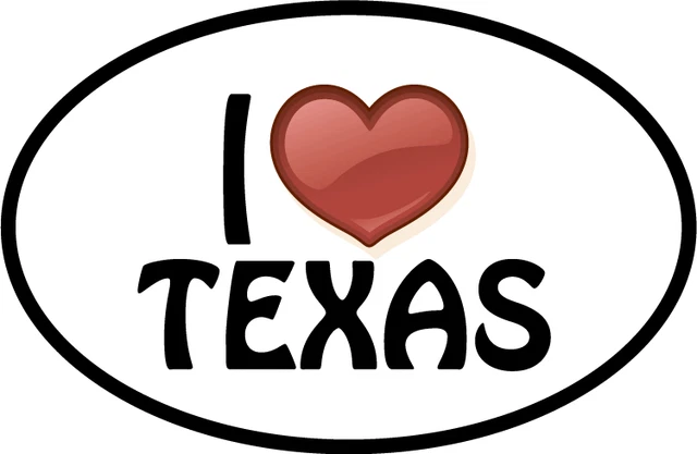 DOPASTICKER I Love Texascar Sticker Phone Decal Water Bottle Stickers ...