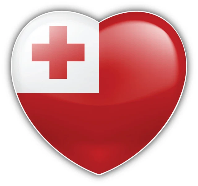 DOPASTICKER I Love Tonga Heart Flag Car Sticker Phone Decal Water ...