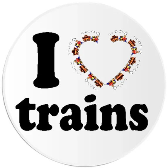 DOPASTICKER I Love Trains Sticker, Choo Choo Conductor Railroad Phone ...