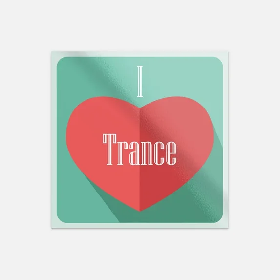 DOPASTICKER I Love Trance Heart Music Sticker Decal Phone Decal Water ...