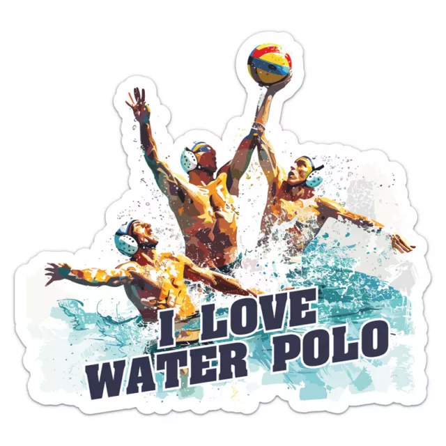 DOPASTICKER I Love Water Polo Sticker Decal Phone Decal Water Bottle ...