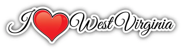 DOPASTICKER I Love West Virginia Usa Travel Car Sticker Phone Decal ...