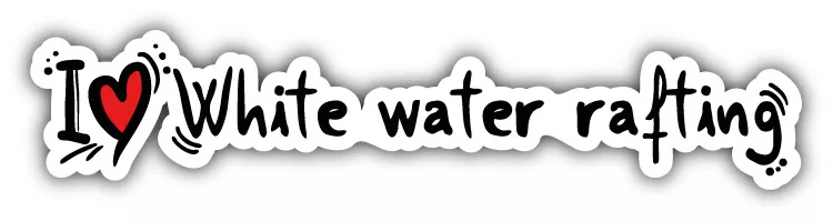 DOPASTICKER I Love White Water Rafting Car Bumper Sticker Decal Gift ...