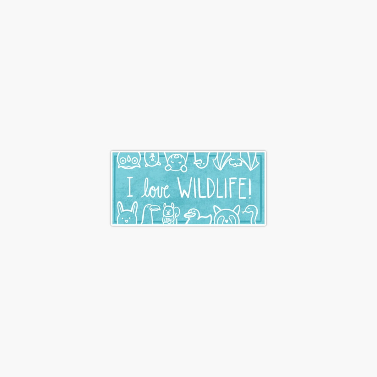 DOPASTICKER I Love Wildlife Cute Sticker, Phone Sticker Water Bottle ...