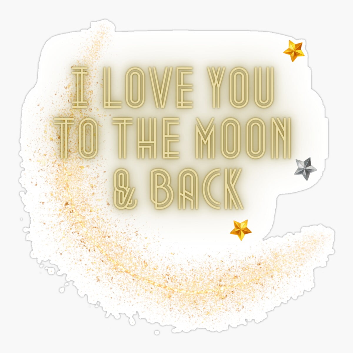 DOPASTICKER I Love You To The Moon And Back Sticker, Phone Sticker Car ...