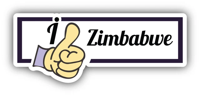 DOPASTICKER I Love Zimbabwe Thumb Up Sticker Car Phone Decal Water ...