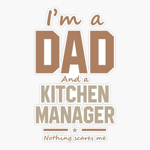 DOPASTICKER I'M A Dad And Kitchen Manager, Unny Job Sticker, Phone ...