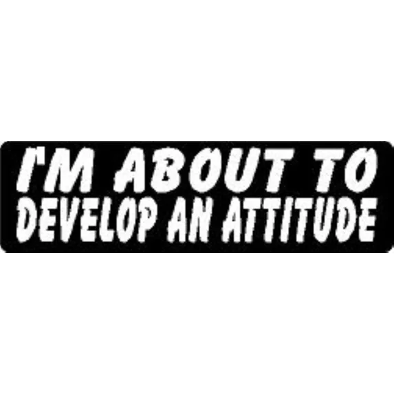DOPASTICKER I'M About To Develop An Attitude Sticker Phone Decal Water ...