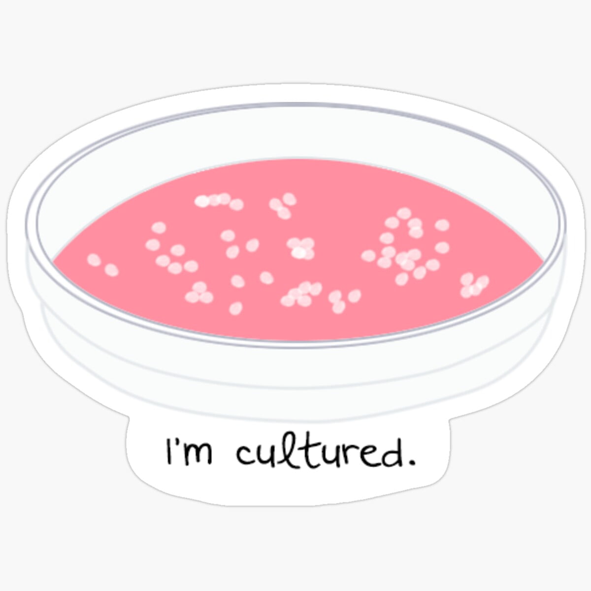 DOPASTICKER I'M Cultured Petri Dish Sticker. Gift You - Decorate ...