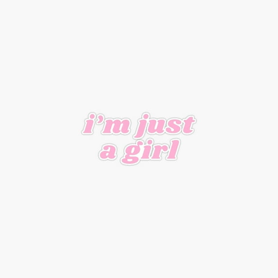 DOPASTICKER I'M Just A Girl Sticker, Phone Sticker Water Bottle Sticker ...
