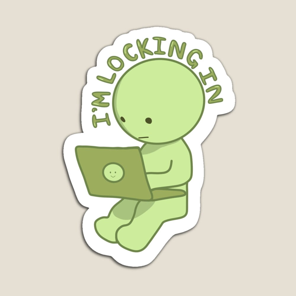 DOPASTICKER I'M Locking In Smiskee Decorative Laptop, Phone Stickers ...