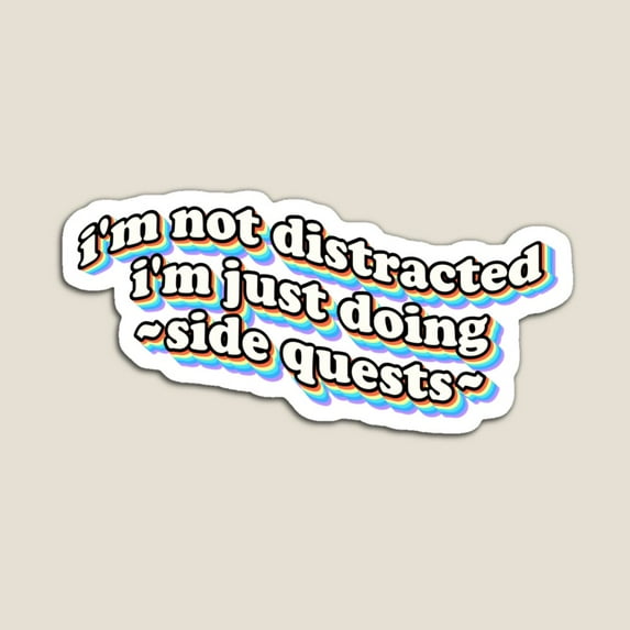 DOPASTICKER I'M Not Distracted, I'M Just Doing Side Quests Sticker ...