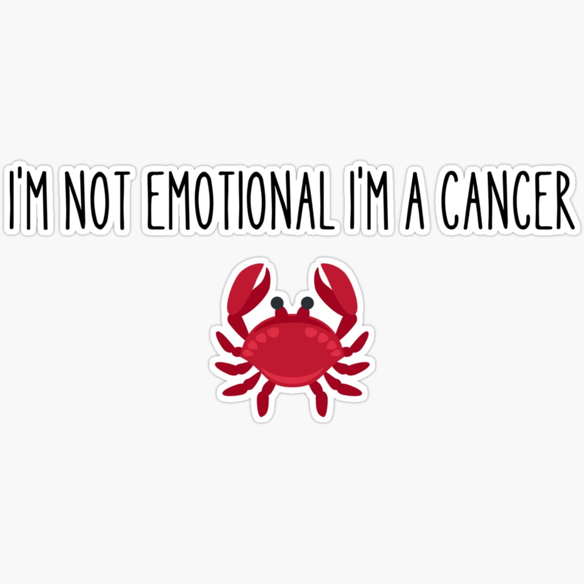 DOPASTICKER I'M Not Emotional I'M A Cancer Sticker Decorative Laptop ...