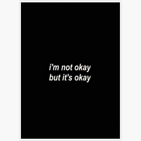 DOPASTICKER Iâ´M Not Okay, But Itâ´S Okay Sticker Decorative Laptop ...