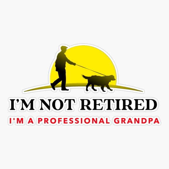 DOPASTICKER I'M Not Retired I'M A Professional Grandpa Sticker, Phone ...