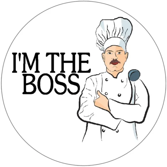 DOPASTICKER I'M The Boss, Chef Sticker Phone Decal Water Bottle ...