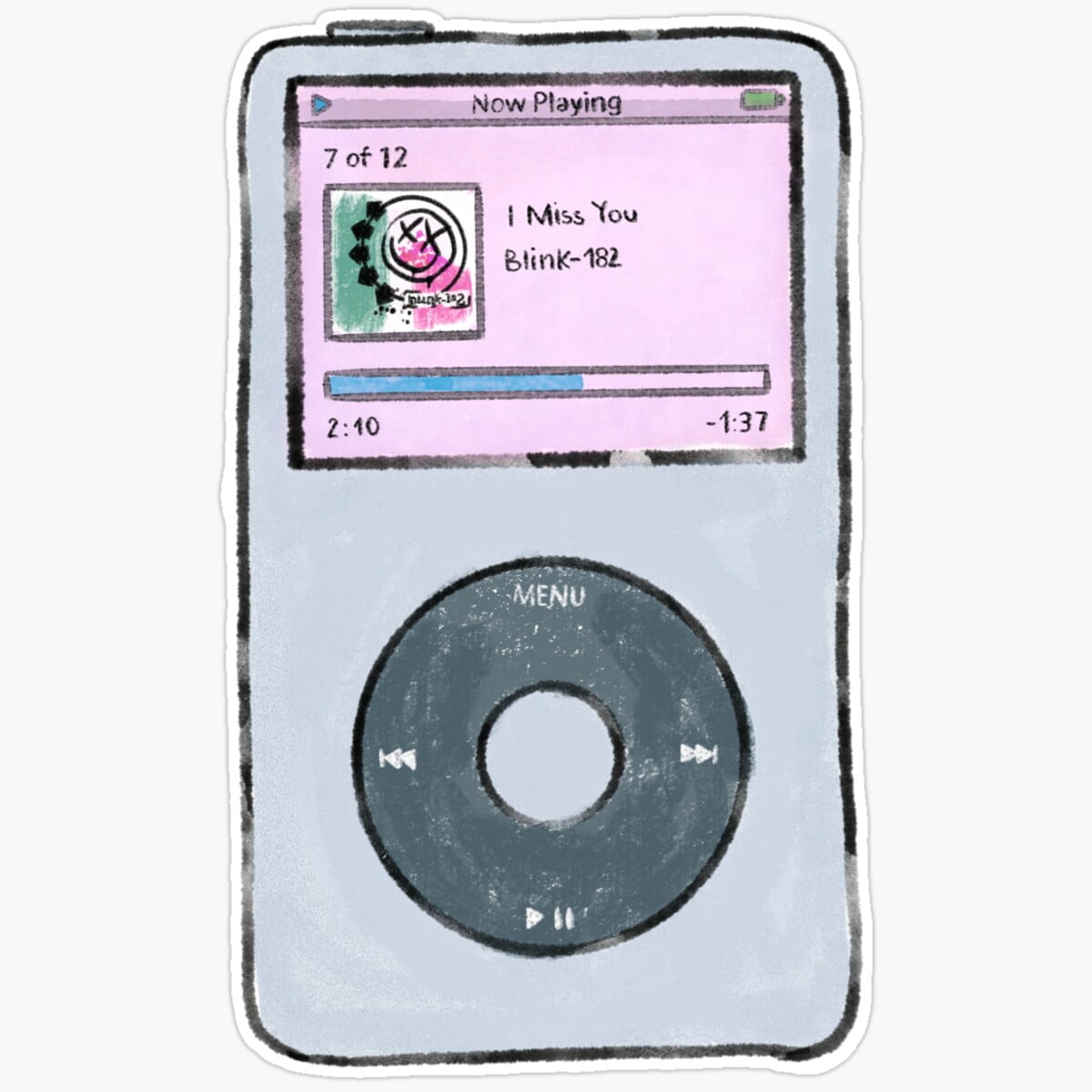 DOPASTICKER I Miss You Ipod Sticker, Phone Sticker, Latop Sticker ...
