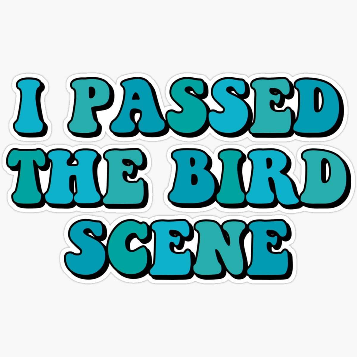 DOPASTICKER I Passed The Bird Scene Sticker Decorative Laptop, Phone ...