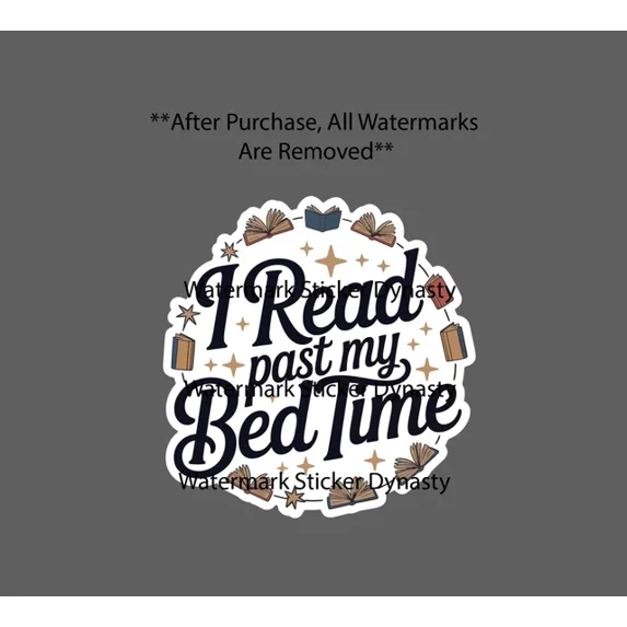 DOPASTICKER I Read Past My Bed Time Sticker Rebel Books Reader Sticker ...