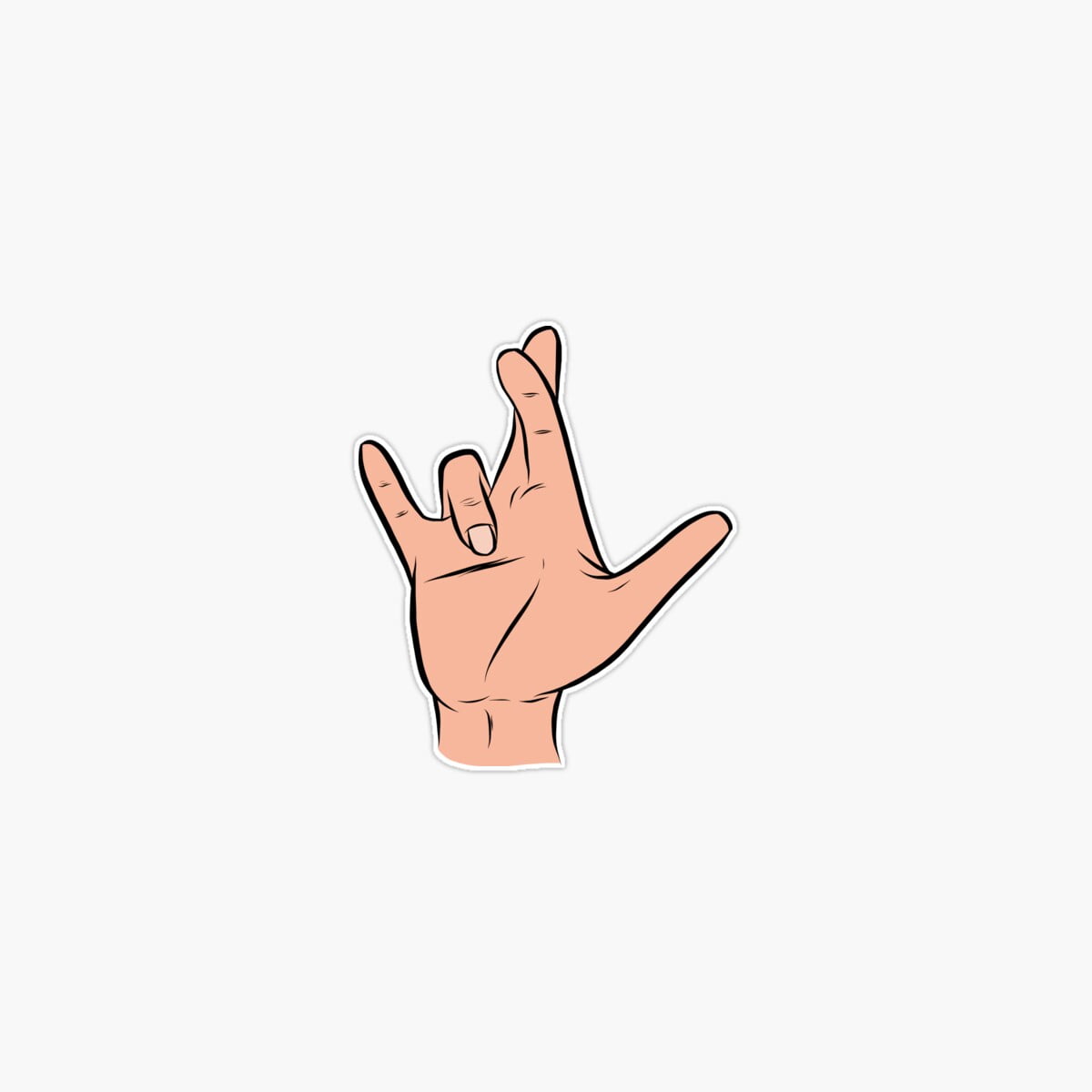 DOPASTICKER I Really Love You In Asl: I Sticker, Phone Sticker Car ...