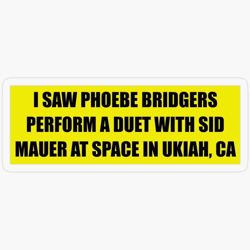 DOPASTICKER I Saw Phoebe Bridgers At Space In Ukiah Sticker Phone ...