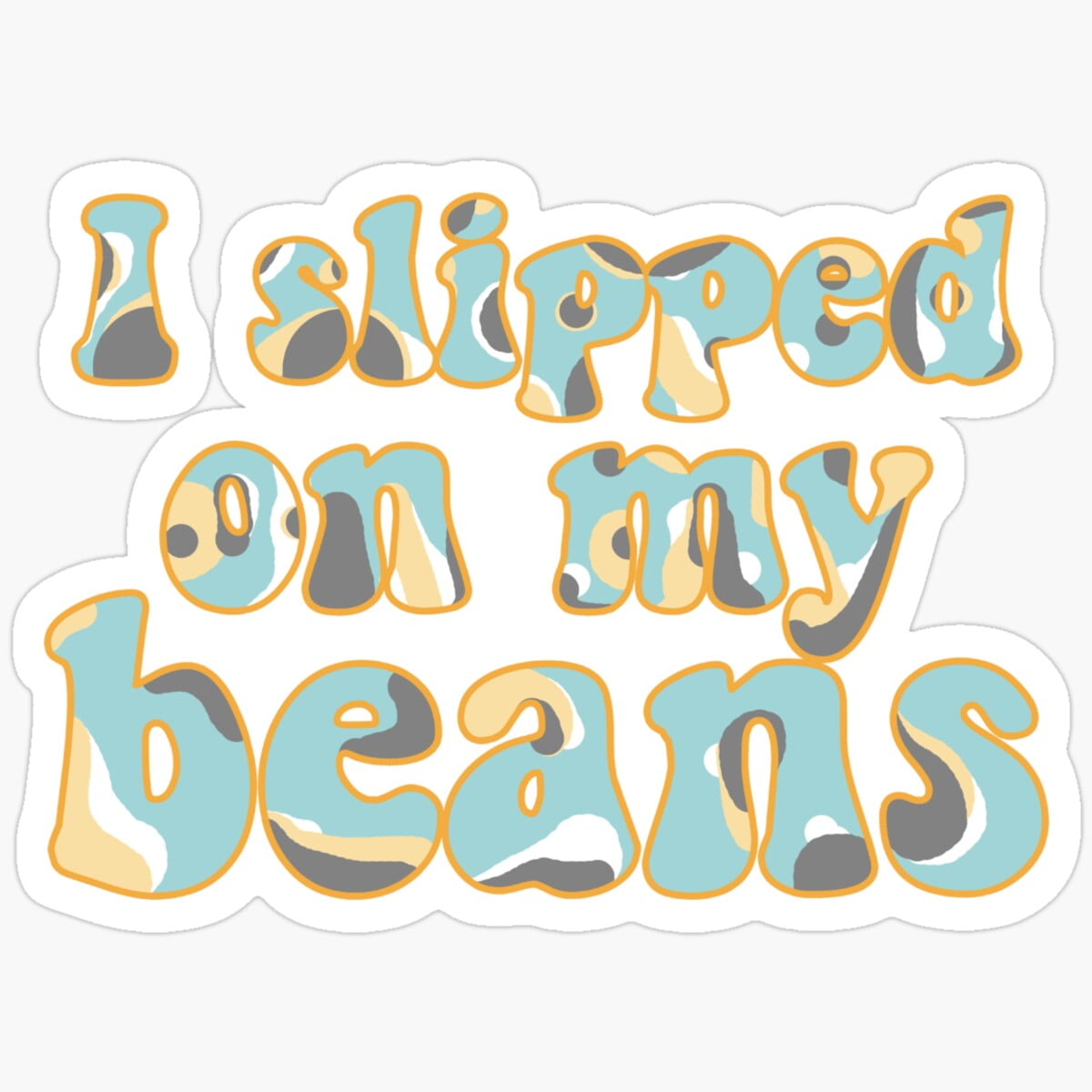 DOPASTICKER I Slipped On My Bean Sticker Waterproof Sticker For Water ...