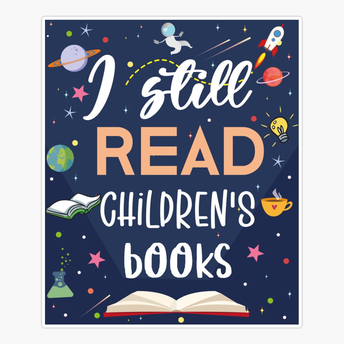 DOPASTICKER I Still Read Children'S Books Sticker, Phone Sticker Car ...