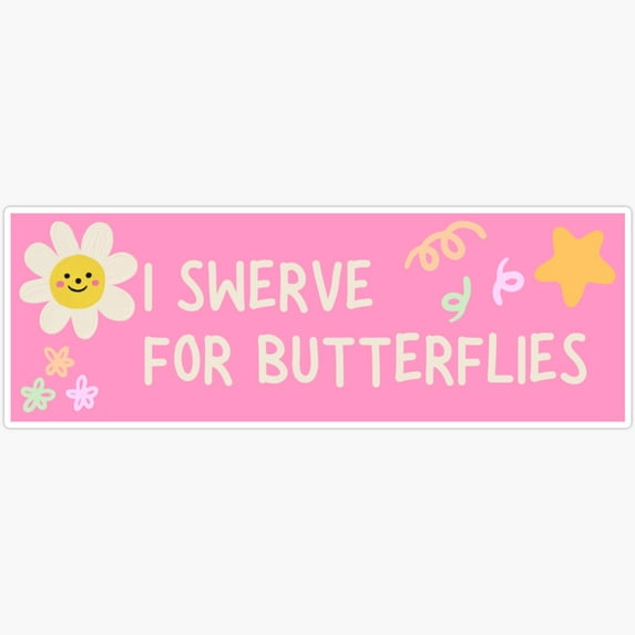DOPASTICKER I Swerve For Butterflies Sticker Decorative Laptop, Phone ...