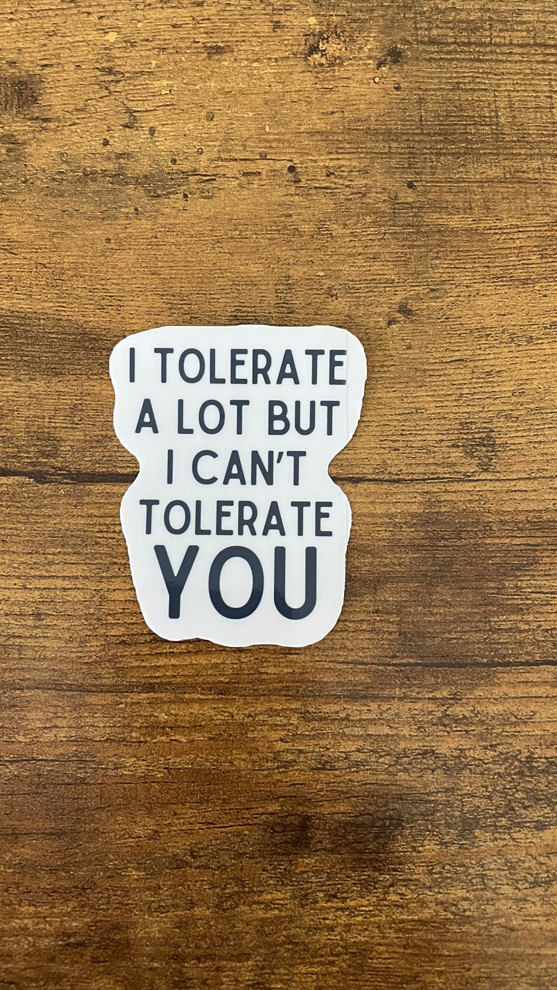 DOPASTICKER I Tolerate A Lot But Not You Sticker, Phone Sticker, Latop ...