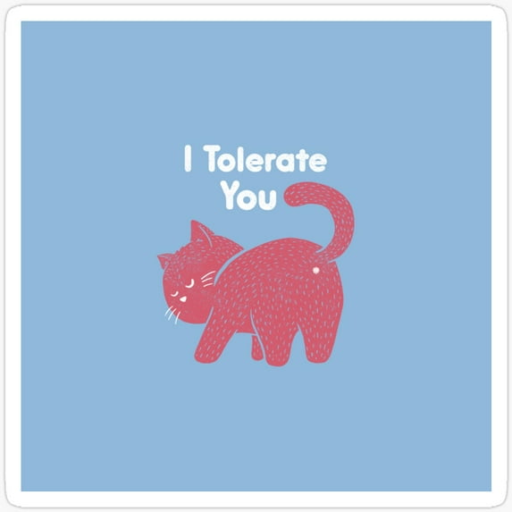 DOPASTICKER I Tolerate You Perfect Gift Everyone Phone Decal Water ...