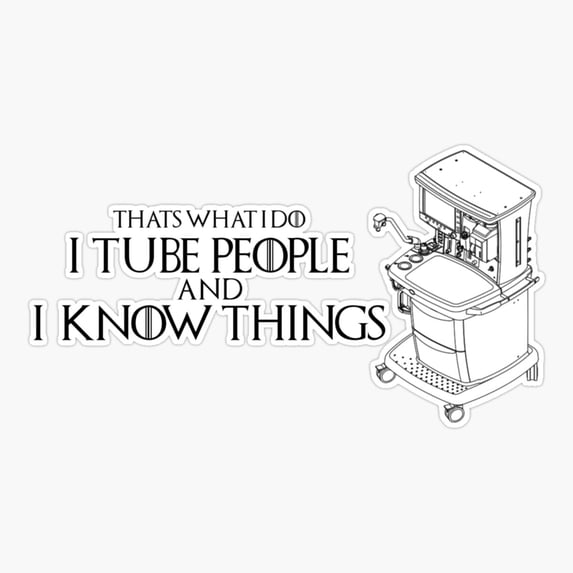 DOPASTICKER I Tube People And I Know Things Anaesthesia, Anesthesia ...