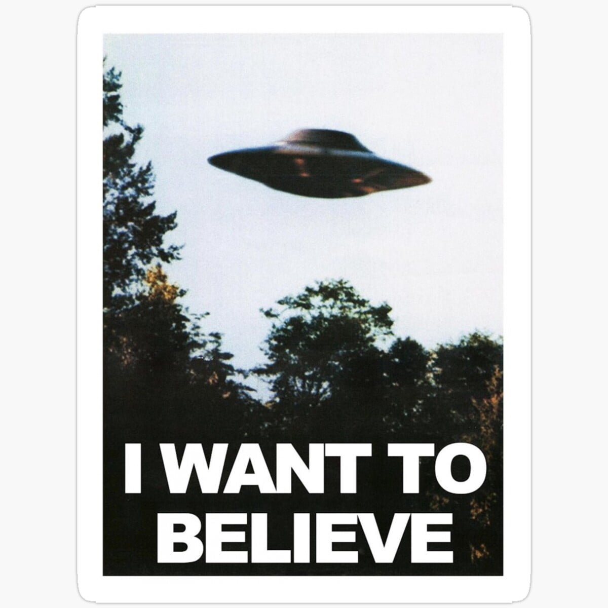 DOPASTICKER I Want To Believe Sticker. Gift You - Decorate Laptops ...