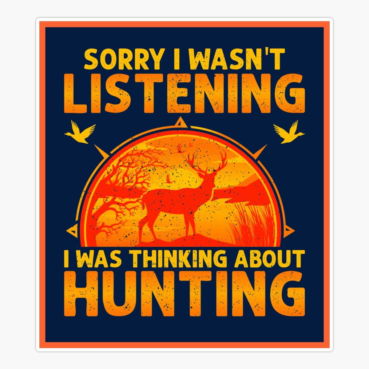 DOPASTICKER I Was Thinking About Hunting Sticker, Phone Sticker Car ...